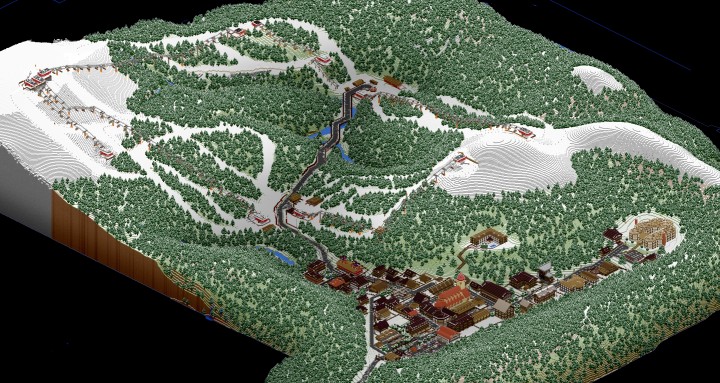 SKI RESORT "GREEN VALLEY" BEST RESORT EVER! Minecraft Map