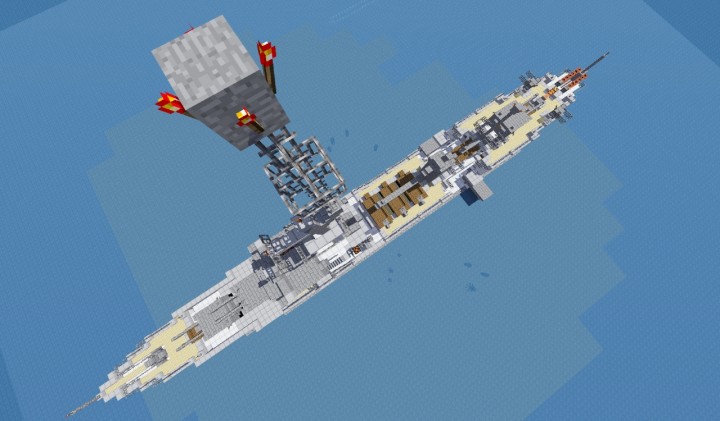 WW2 Light Cruiser (Full Interior) Minecraft Map