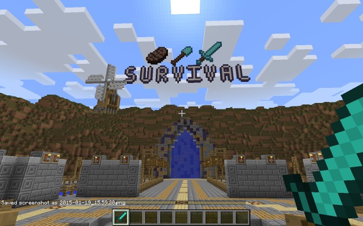 Amazing 4 Portal Hub Spawn Minecraft Map