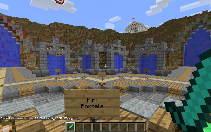 Amazing 4 Portal Hub Spawn Minecraft Map