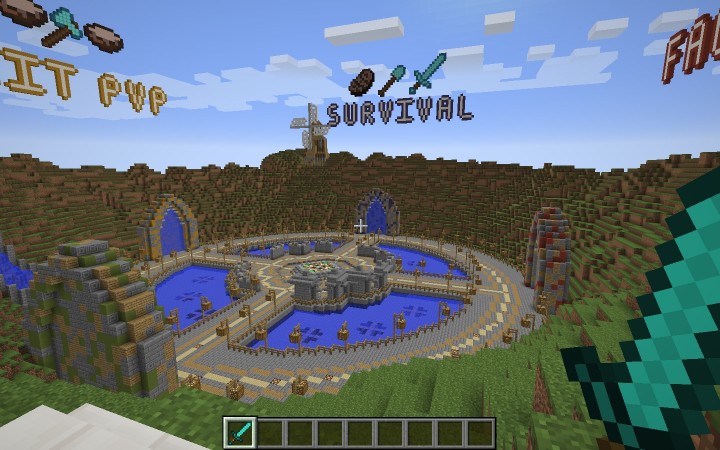 Amazing 4 Portal Hub Spawn Minecraft Map