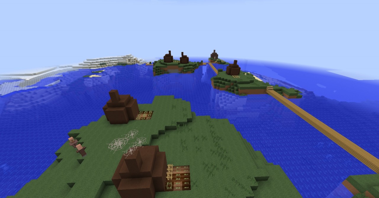 Small Island and snow village Minecraft Map