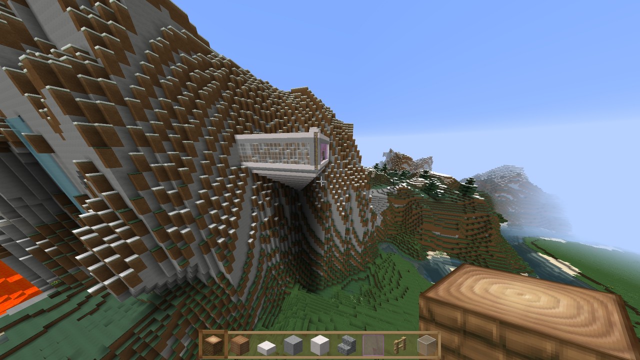 Modern house off a mountain Minecraft Map