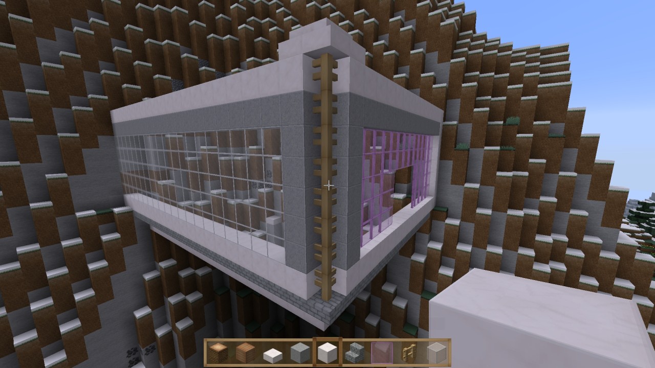 Modern house off a mountain Minecraft Map