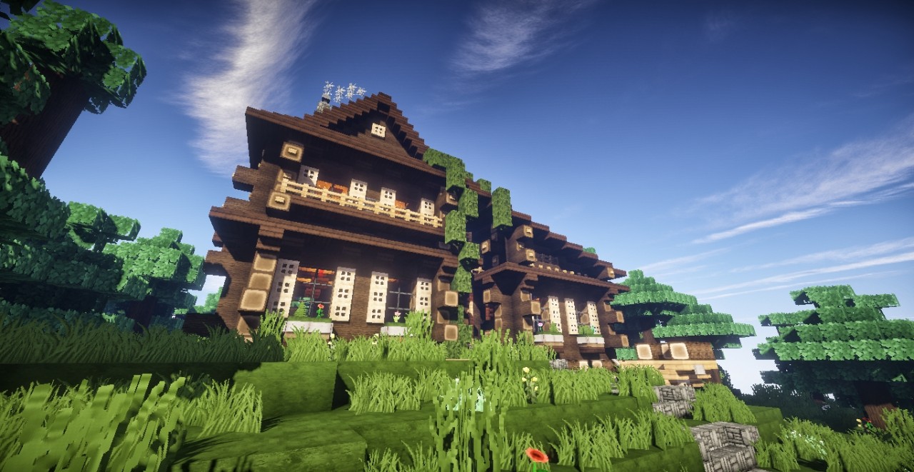 Log cabin Minecraft Map