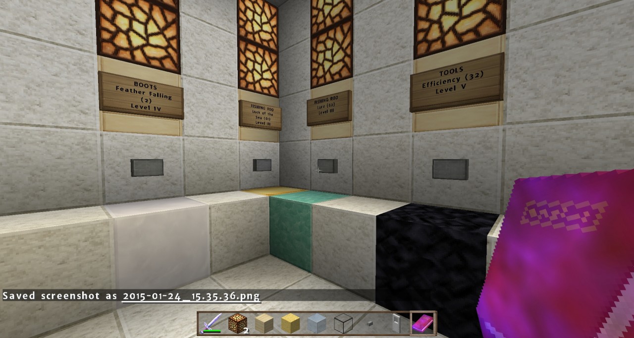 Enchanting Room with Command Blocks Minecraft Map