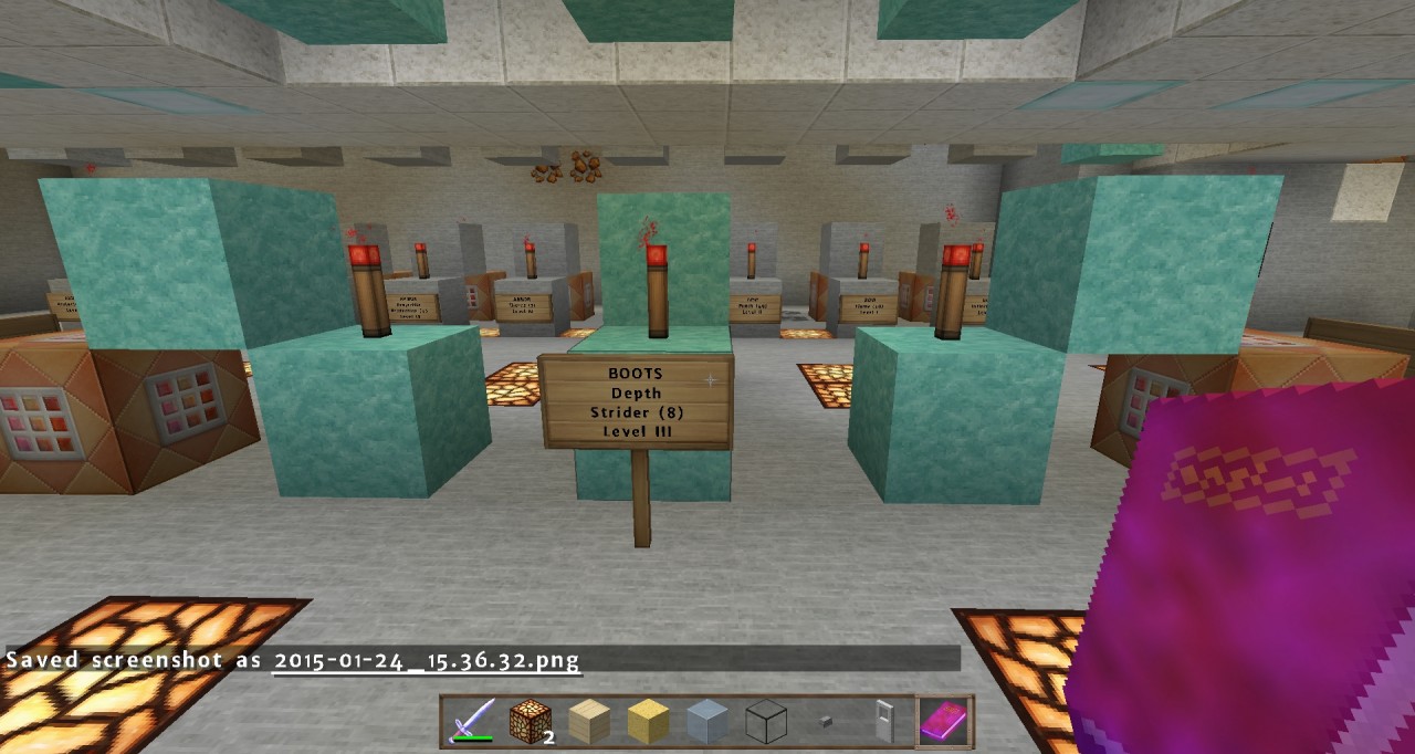 Enchanting Room with Command Blocks Minecraft Map