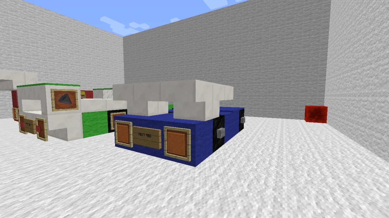 3 drag cars - Efcot Demon, Feric Camjo, and Mad Postman Pat Minecraft Map