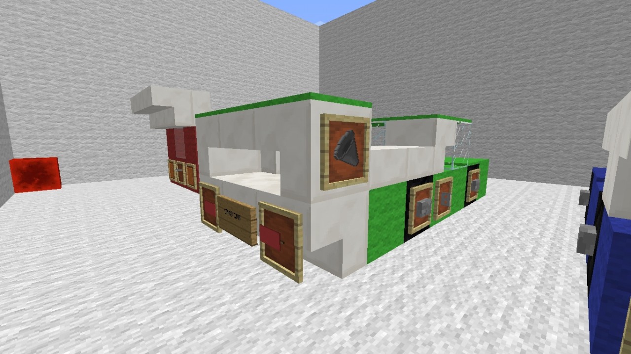 3 drag cars - Efcot Demon, Feric Camjo, and Mad Postman Pat Minecraft Map