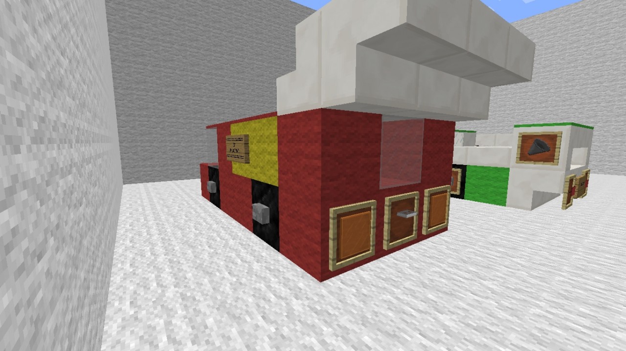 3 drag cars - Efcot Demon, Feric Camjo, and Mad Postman Pat Minecraft Map