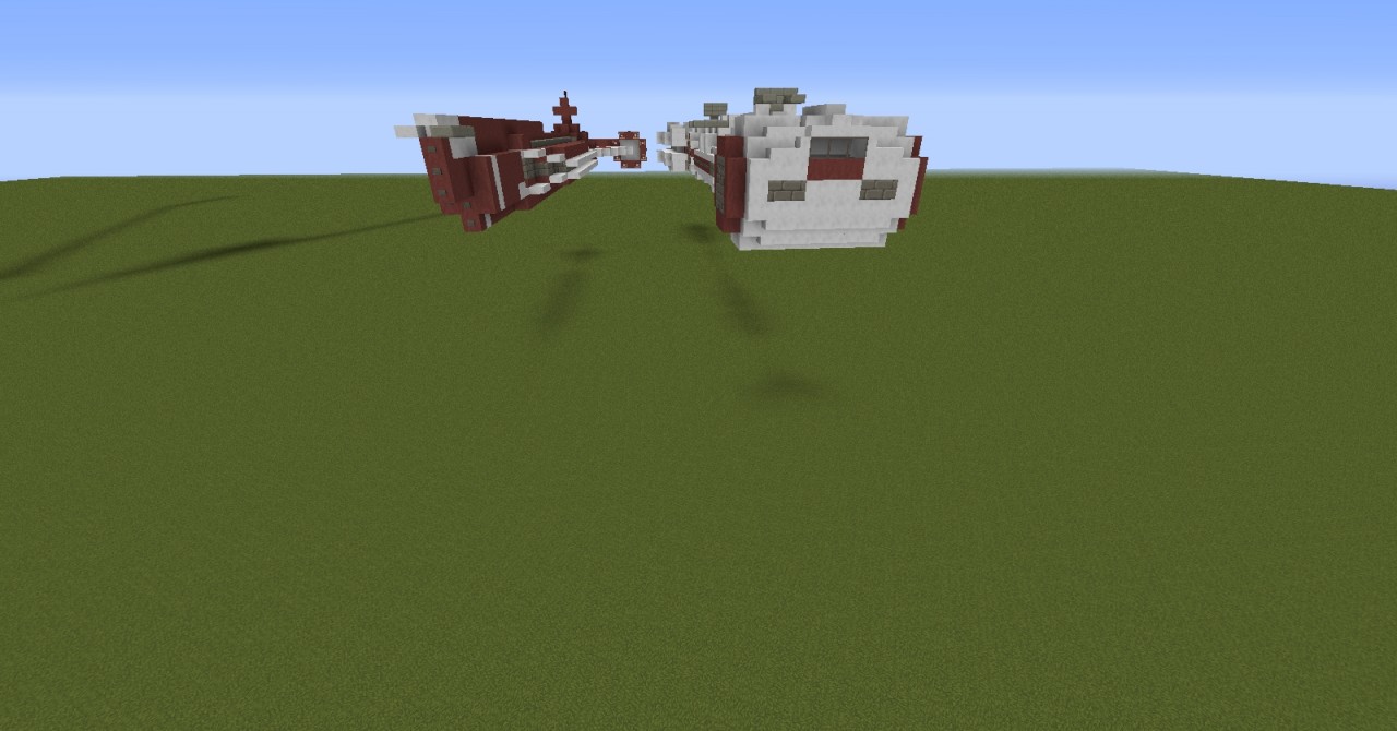 1:2 scale Tantive iv and Republic cruiser Minecraft Map
