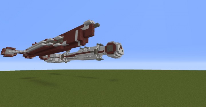 1:2 scale Tantive iv and Republic cruiser Minecraft Map
