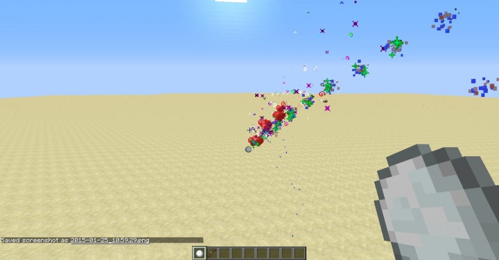 Projectile trails in vanilla Minecraft Map