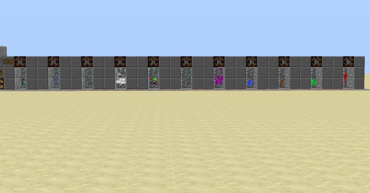 Projectile trails in vanilla Minecraft Map