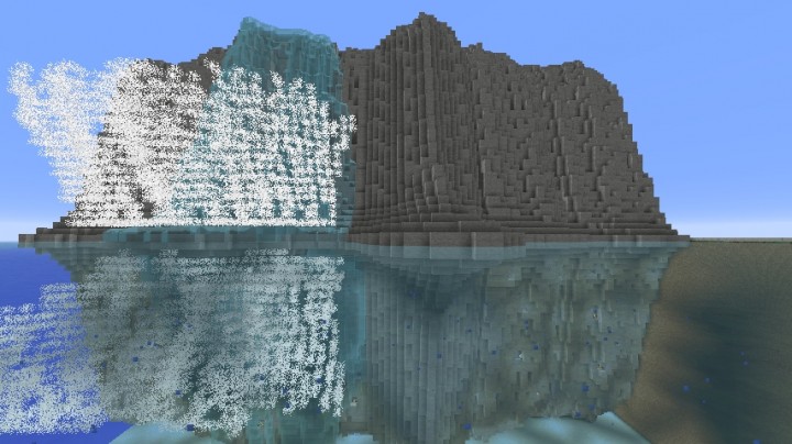 Mountain Water Reflection Minecraft Map