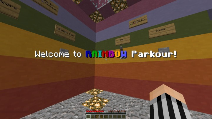 Rainbow Parkour Minecraft Map