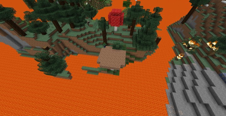 lava lake survival Minecraft Map