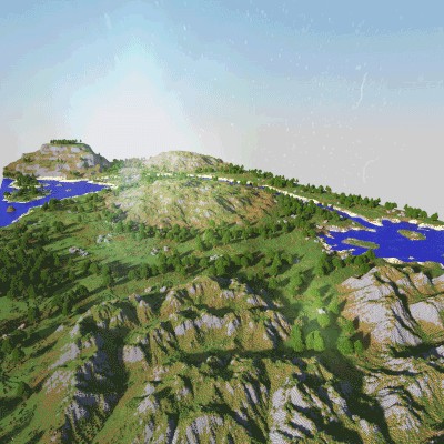2k x 1k (Custom Terrain - WorldPainter Map) Minecraft Map