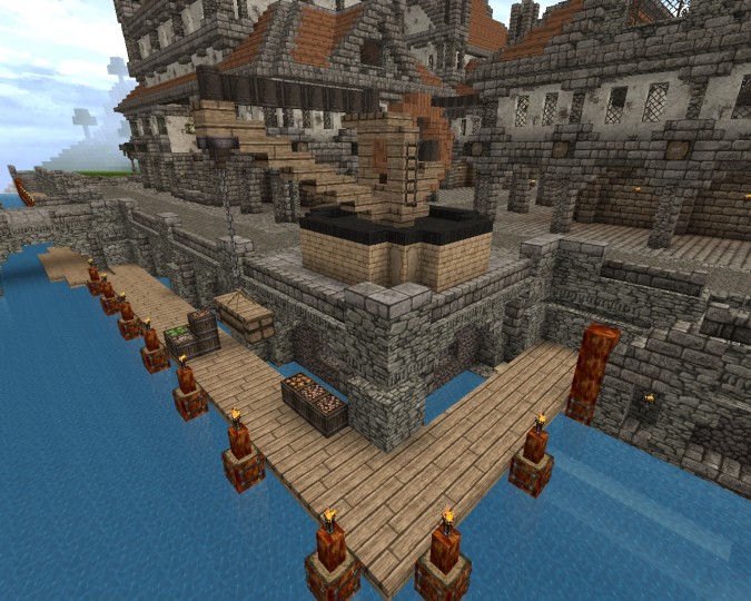 Medieval harbour crane 1.20.2/1.20.1/1.20/1.19.2/1.19.1/1.19/1.18/1.17. ...