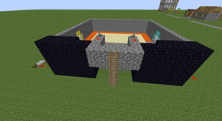 Redstone Powered Lava Arena Minecraft Map