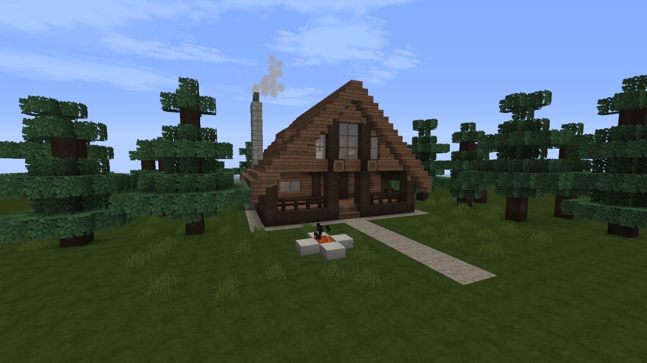 Small Log Cabin/Chalet Minecraft Map