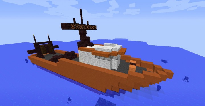 Custom Ship version: Fishing Ship Minecraft Map