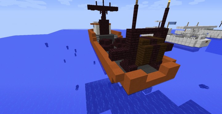 Custom Ship version: Fishing Ship Minecraft Map