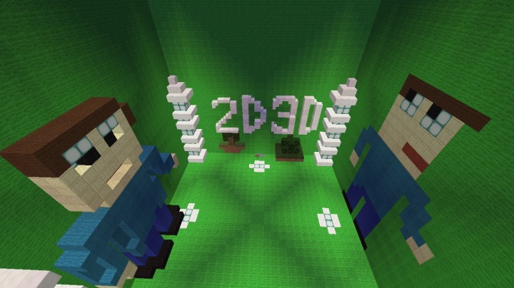 2D-3D SpeedRun Minigame! Minecraft Map