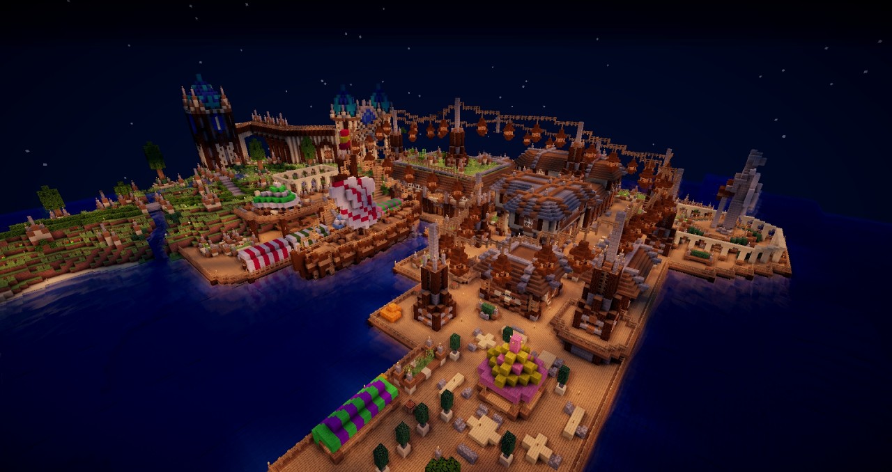 Market on the Sea- Survival Build Minecraft Map