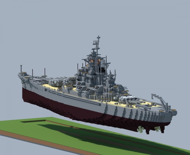 USS South Dakota Class Battle Ship Minecraft Map