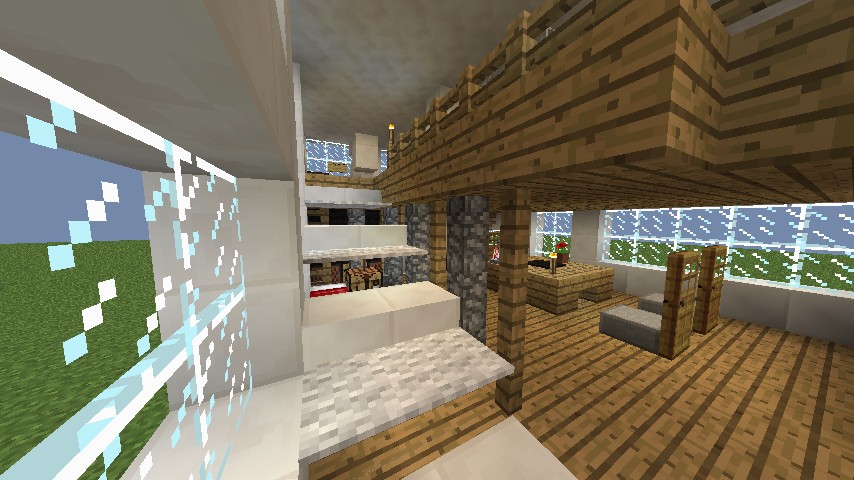 modern minimalist house Minecraft Map