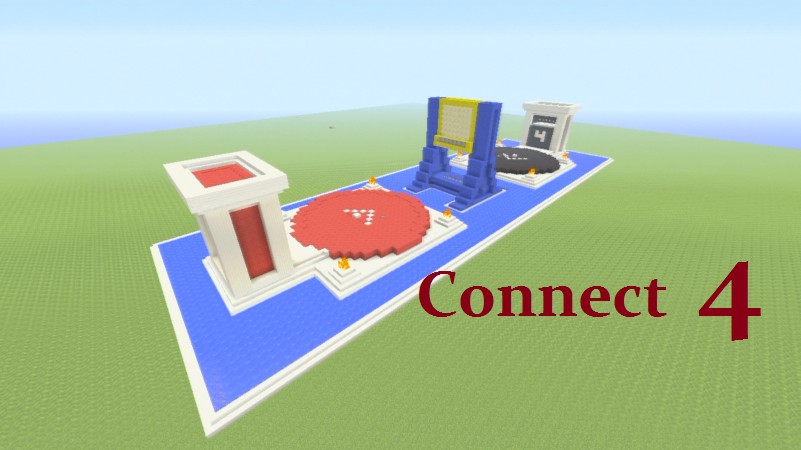 Connect 4 NO Command Blocks ... Works on PC, PlayStation & Xbox Minecraft Map