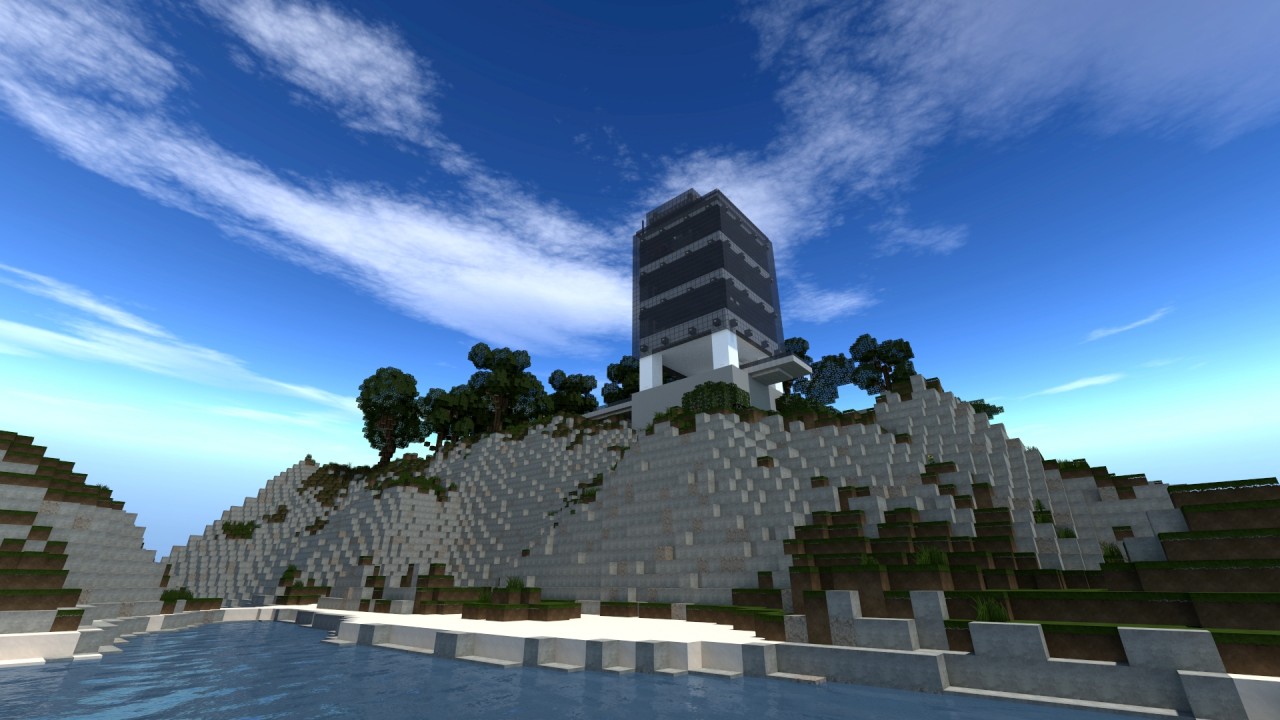 Vertical Glass House | Visual_Architecture Minecraft Map