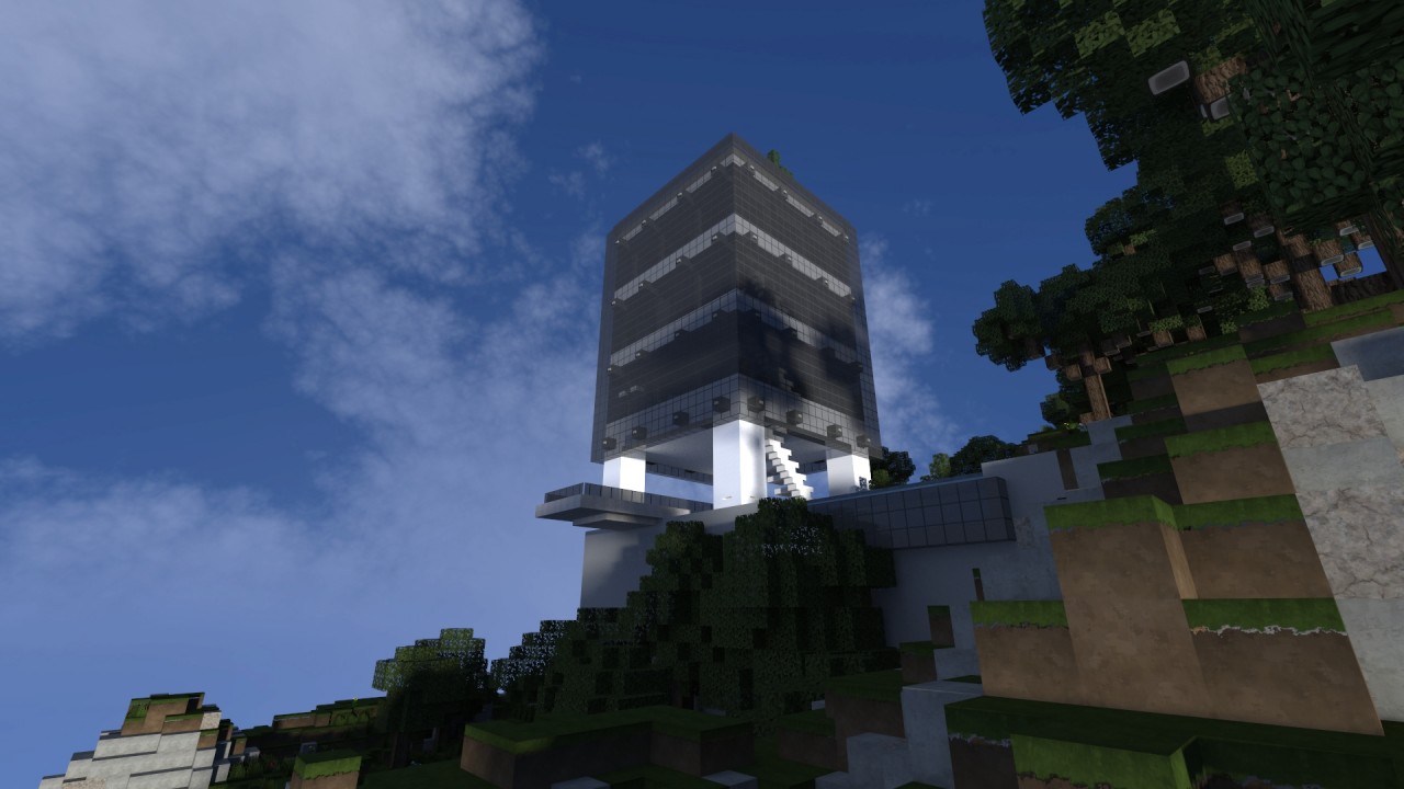 Vertical Glass House | Visual_Architecture Minecraft Map