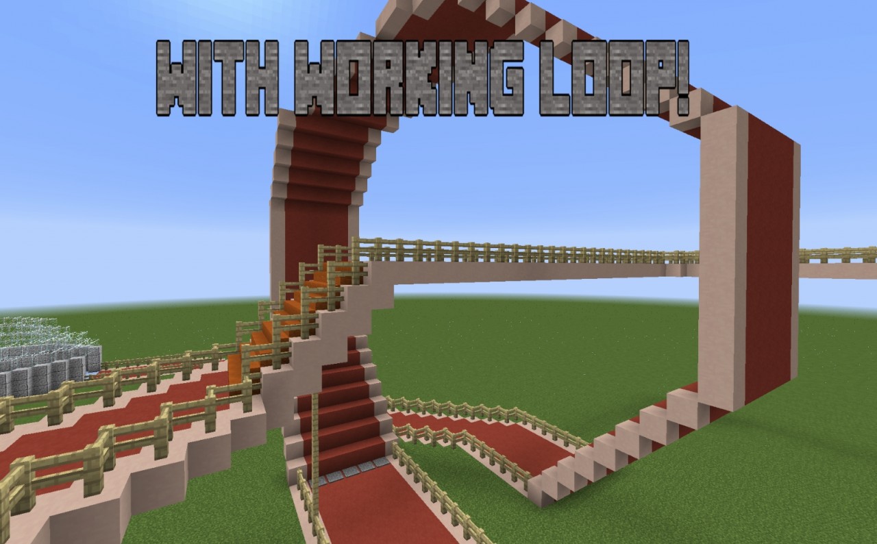 Super Speed Running Track With WORKING LOOP! Minecraft Map