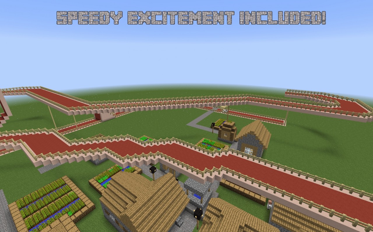 Super Speed Running Track With WORKING LOOP! Minecraft Map
