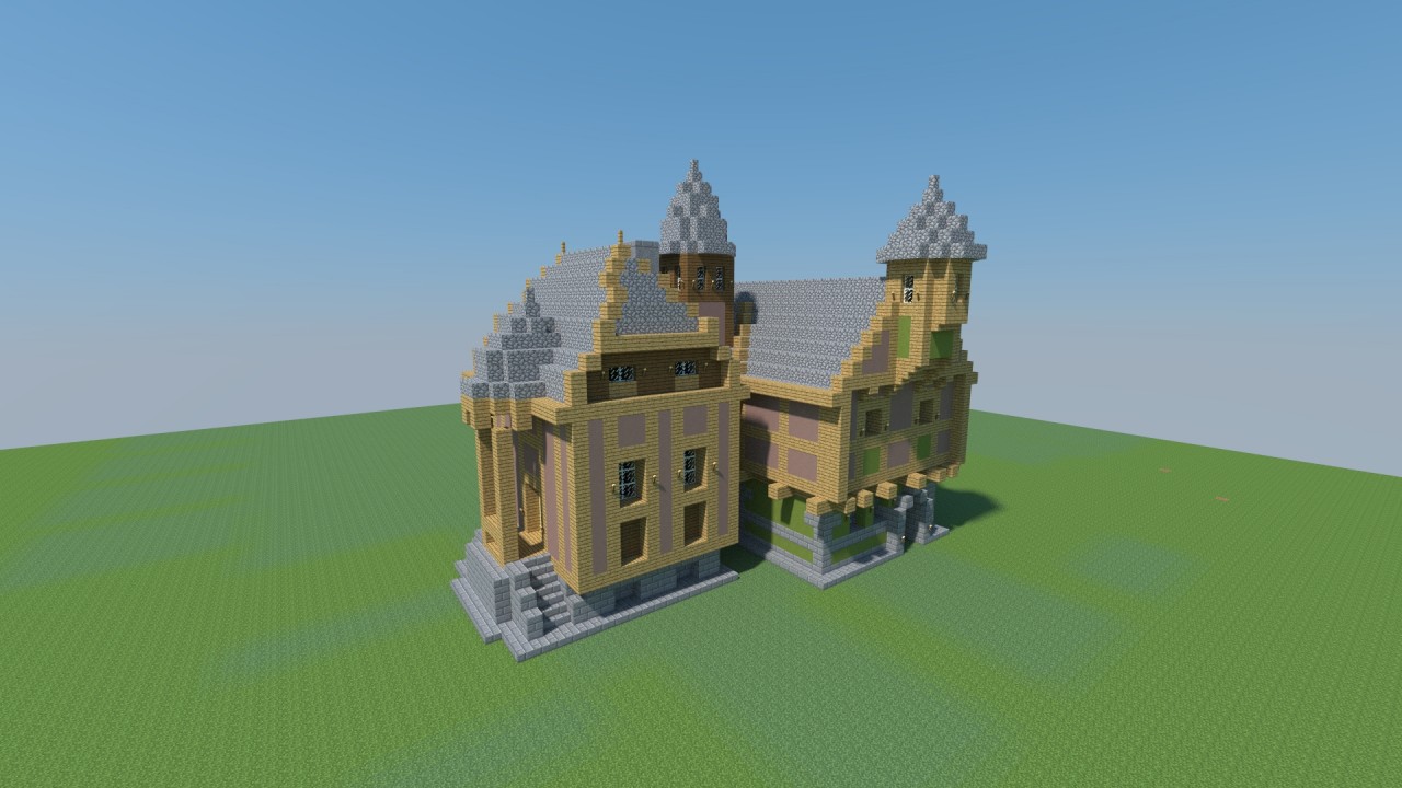 Combined timber frame house Minecraft Map