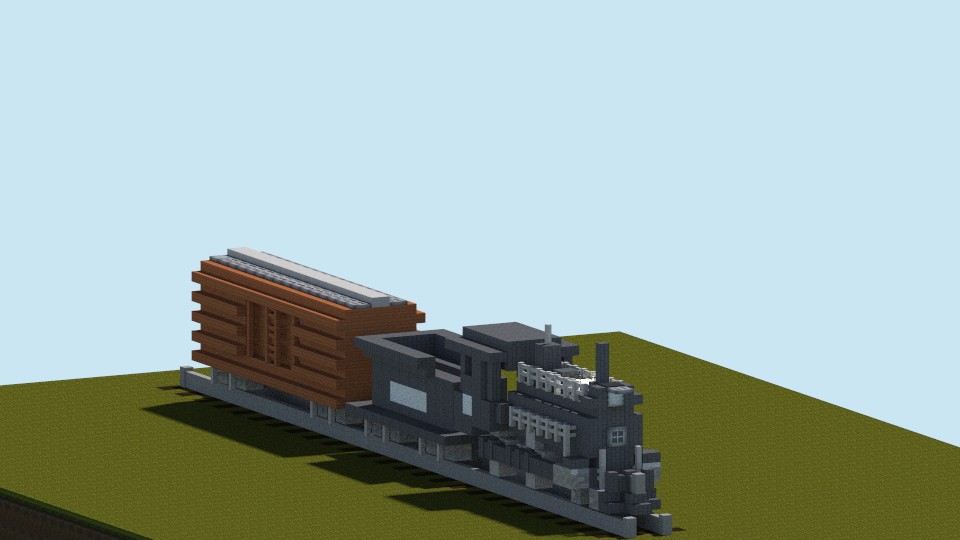 [Minecraft vehicles] Steam locomotive Minecraft Map