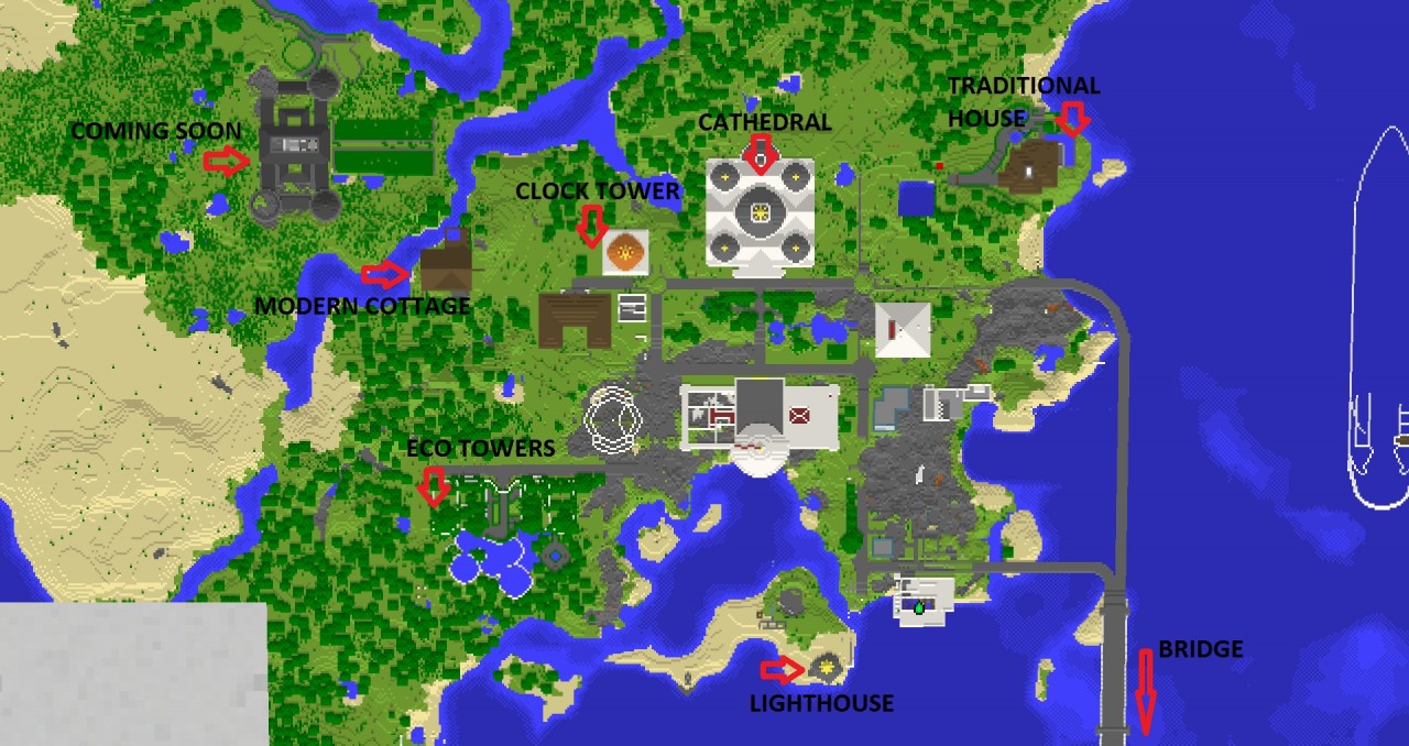 The map of my city (under construction) Minecraft Map