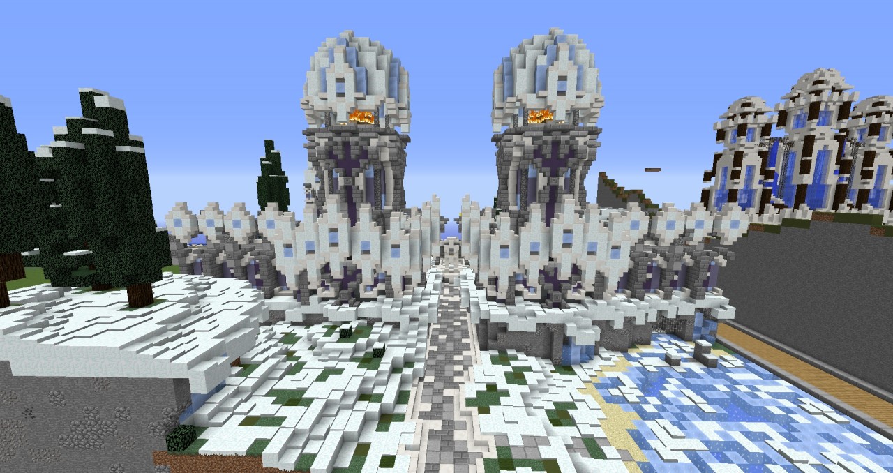 Slush - A city based on snow 71x71 Minecraft Map