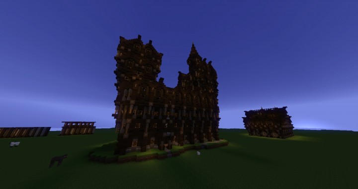 Fancy Large Dark Oak Building Minecraft Map