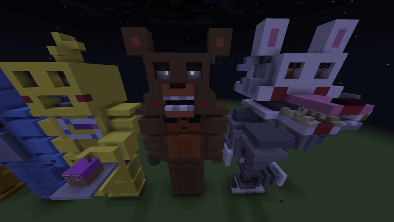 Five Nights at Freddy's 2 Animatronics WIP Minecraft Map