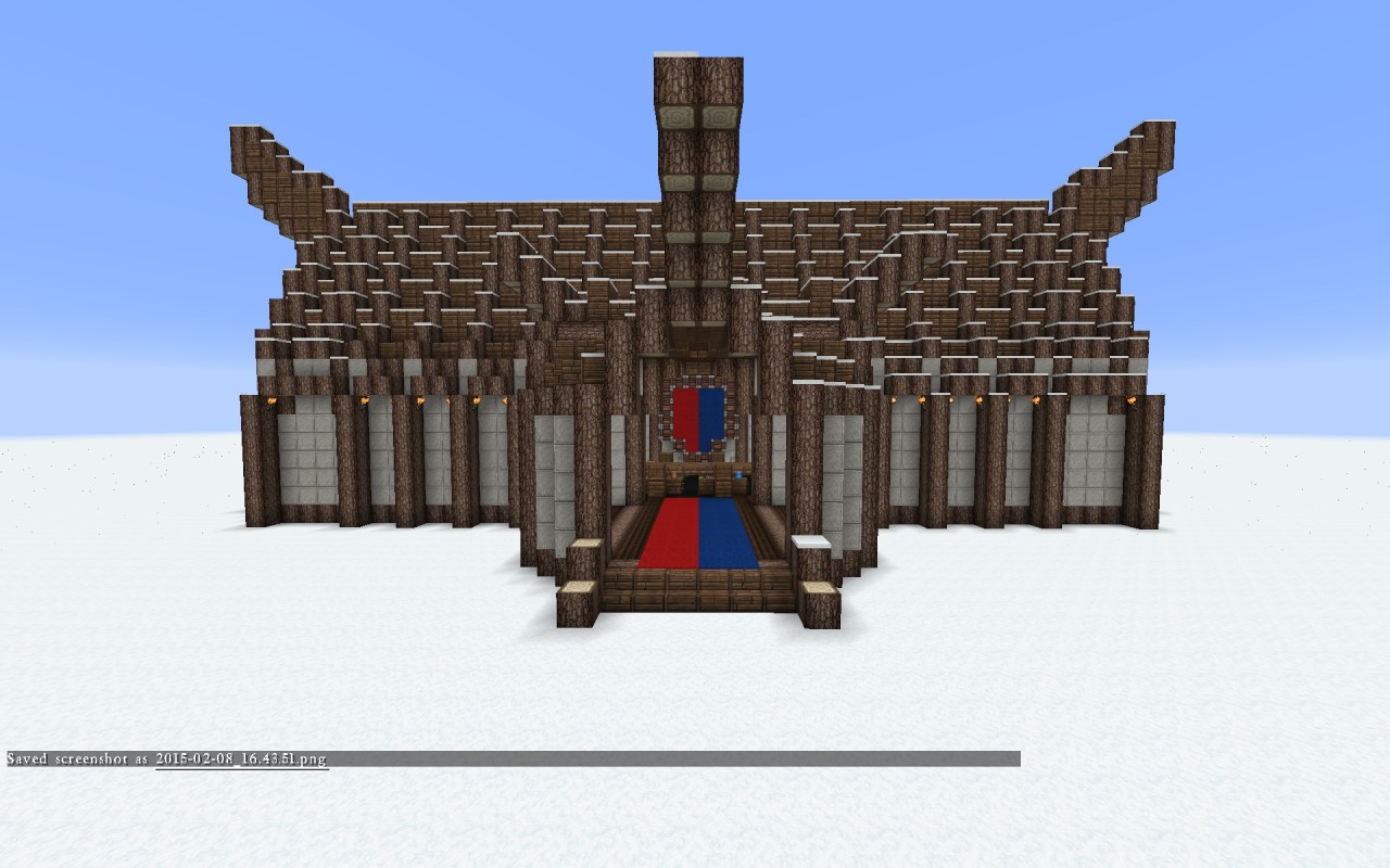 Medieval Nordic Viking Town Hall Minecraft Map