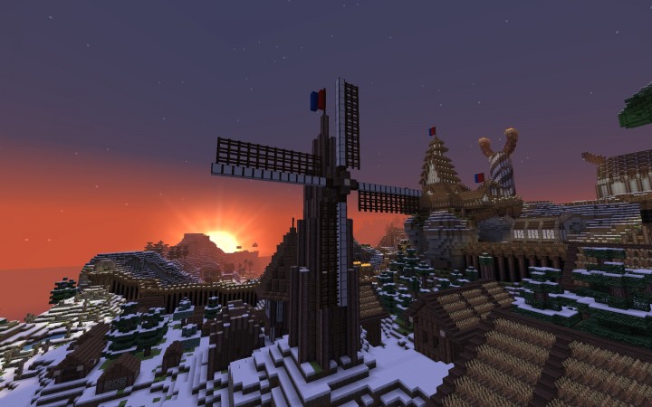Medieval Nordic VIking Windmill Minecraft Map