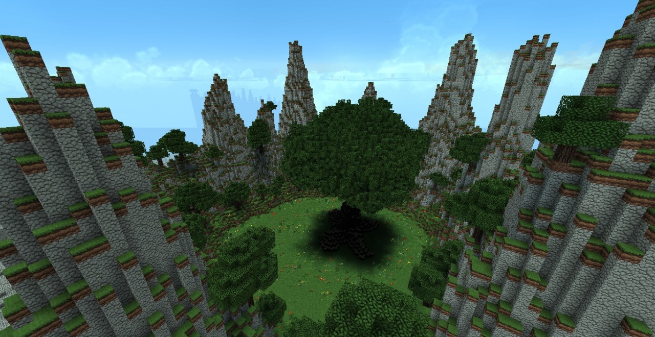 Terraforming | mountains and giant tree Minecraft Map