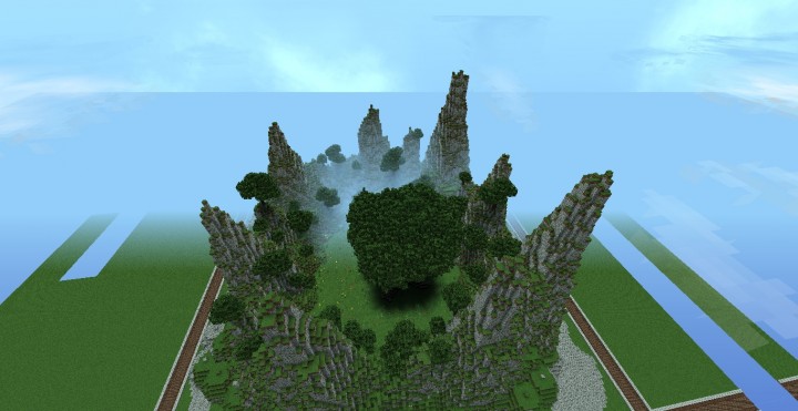 Terraforming | mountains and giant tree Minecraft Map