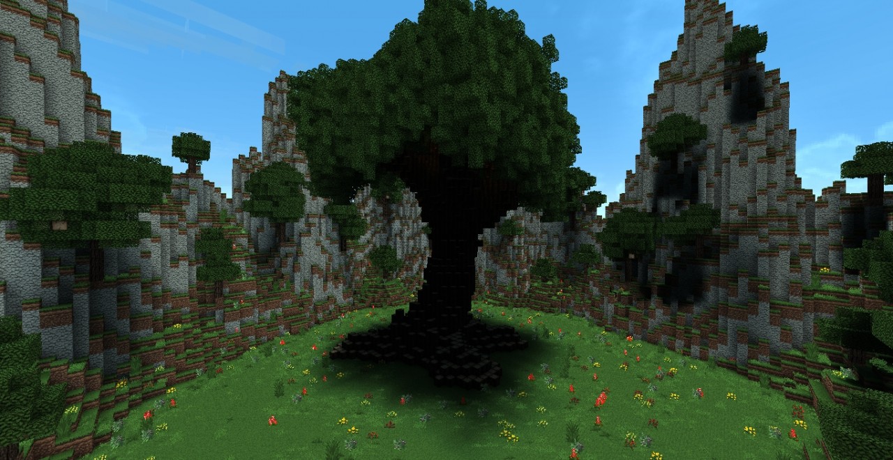 Terraforming | mountains and giant tree Minecraft Map