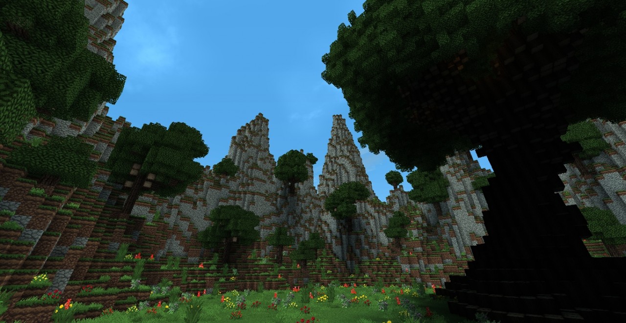 Terraforming | mountains and giant tree Minecraft Map
