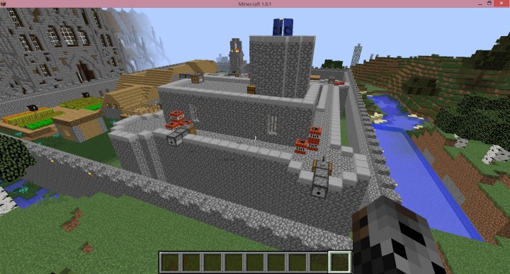 Survival Fort with village Minecraft Project