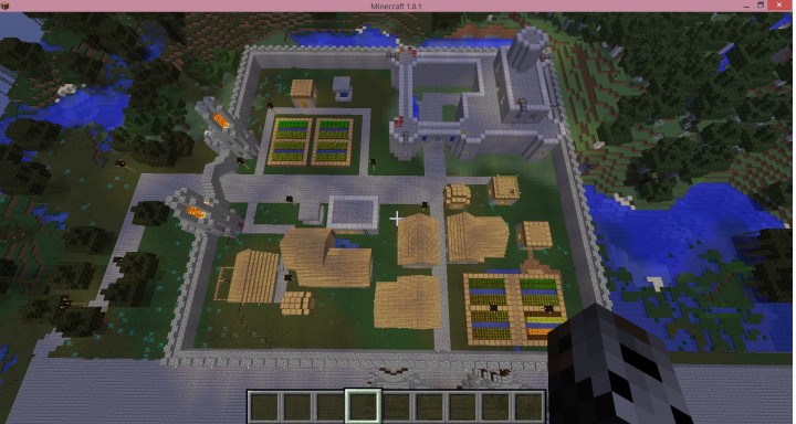 Survival Fort with village Minecraft Map